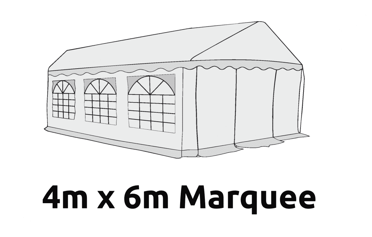 4m x 6m Marquee Hire | Party in your Garden Marquee Hire